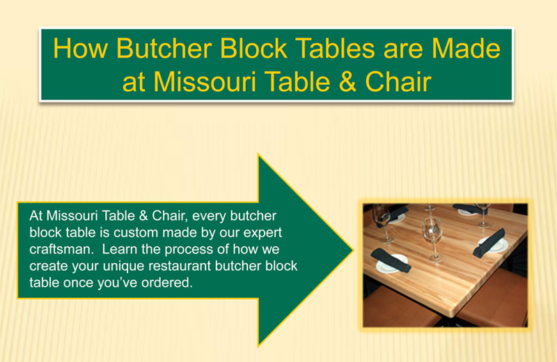How Butcher Block Restaurant Tables are Made | Missouri Table & Chair